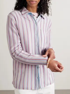 Guest In Residence Striped Long-sleeve Shirt