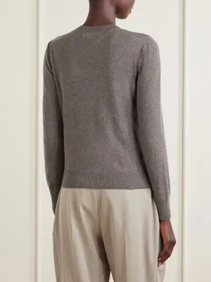 Oscar De La Renta Scarf-detailed Cashmere Sweater