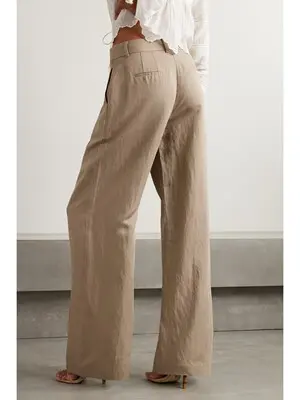 LoveShackFancy High-waisted Wide-leg Pants