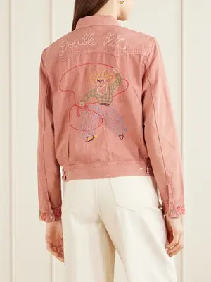 Ralph Lauren Billie Embroidered Cotton-linen Blended Coat