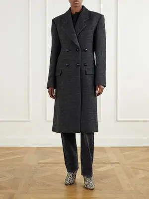 Isabel Marant Étoile Double-breasted Wool And Cotton-blend Coat