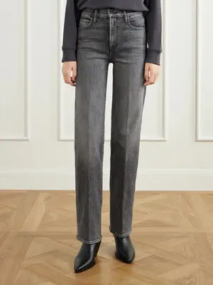 MOTHER High-waisted Straight-leg Jeans
