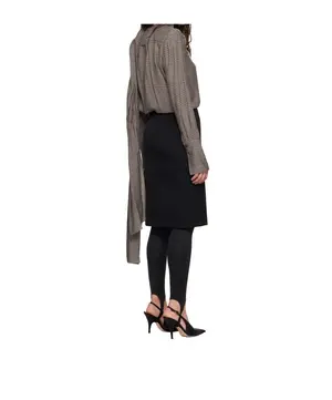 MUGLER Draped Prince Of Wales Check Shirt