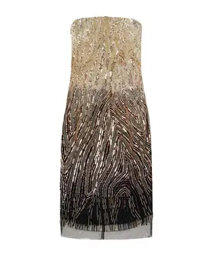 Oscar De La Renta Strapless Bead And Sequin-embellished Tulle Midi Dress - Multicolor
