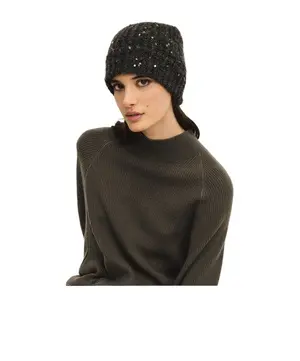 PANICALE Sequined Ribbed Hat - Tower
