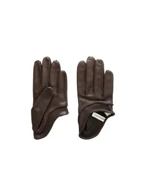 Magda Butrym Leather Paneled Gloves - No