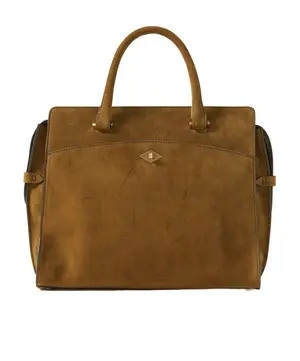 METIER Private Eye Slim Suede Tote - Brown