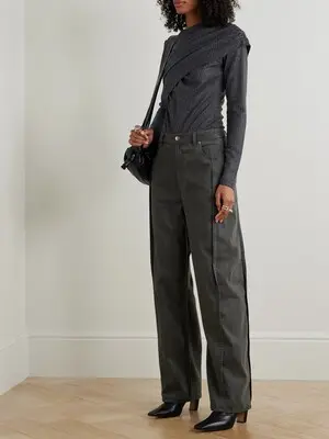 Isabel Marant Étoile Draped Wool And Cotton-blend Jersey Top
