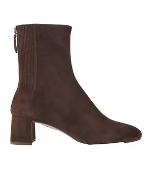 AQUAZZURA Saint Honoré 50 Suede Ankle Boots - No