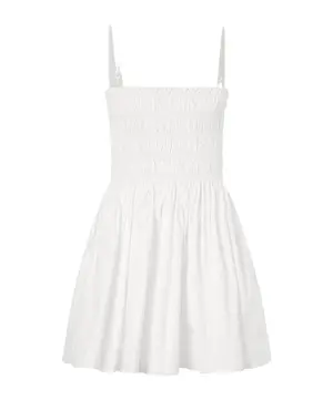 Matteau Shirred Cotton Mini Dress - No