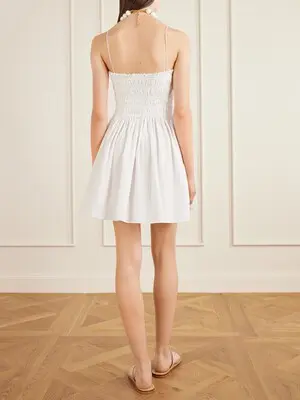 Matteau Shirred Cotton Mini Dress