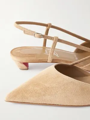 CHRISTIAN LOUBOUTIN Suede Slingback Pumps