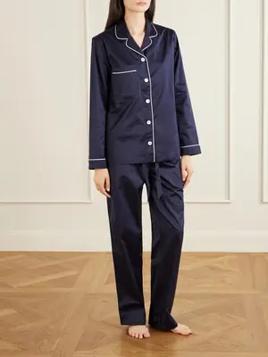 TEKLA Sateen Organic Cotton Pajama Pants