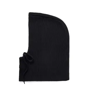 YVES SALOMON Ribbed Snood - Black
