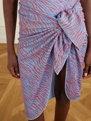 Oseree Pink Zebra Sequin Cover-up