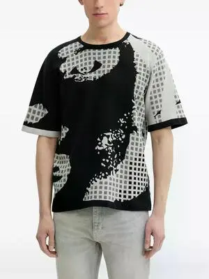 Desigual Graphic-print Jacquard T-shirt - Black