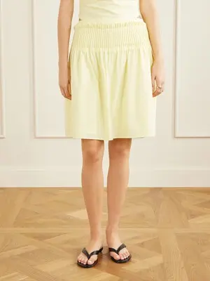 SIR. Rochelle Pintuck Cotton Midi Skirt