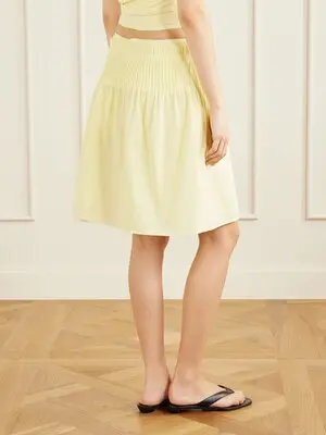SIR. Rochelle Pintuck Cotton Midi Skirt