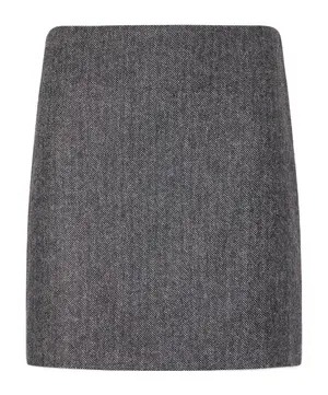 BLAZÉ MILANO Coci Herringbone Wool-blend Mini Skirt - No