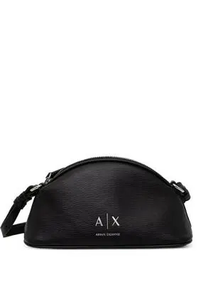 Armani Exchange Pebbled-effect Shoulder Bag - Black