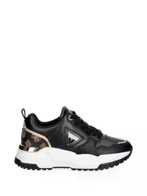 Guess Helada Logo-plaque Panelled Sneakers - Black