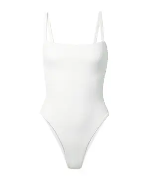 Matteau Petite Square Recycled-seersucker Swimsuit - White