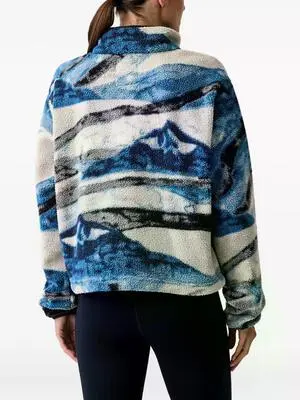 Columbia Mountain-print Fleece Sweatshirt