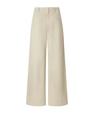 Still Here Cotton Wide-leg Pants - No