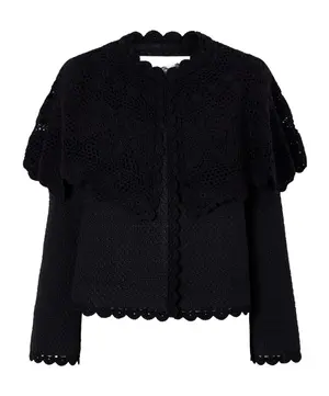 Sea Wool Solid-color Coat - Black