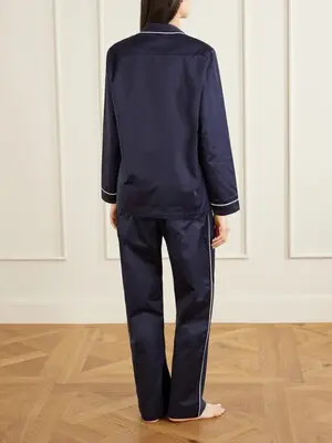 TEKLA Sateen Organic Cotton Pajama Shirt