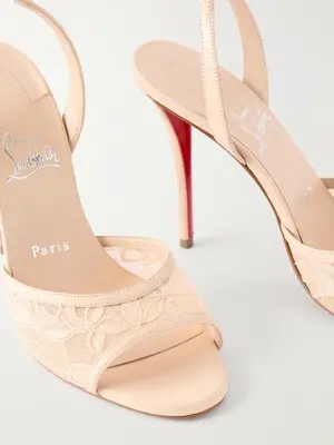 CHRISTIAN LOUBOUTIN Leather-trimmed Slingback Sandals