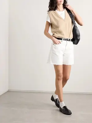 SLVRLAKE Sienna Frayed Denim Shorts