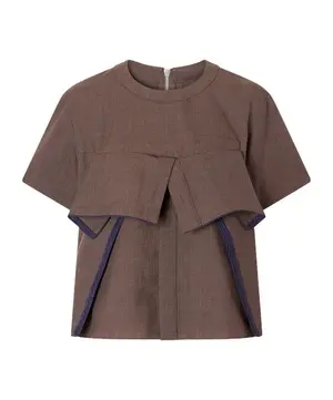 Sacai Ruffled Wool Blouse - No