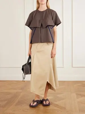 Sacai Ruffled Wool Blouse