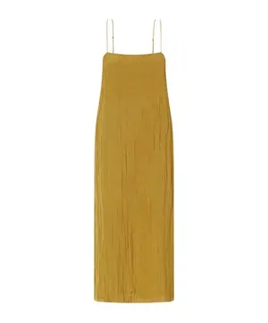 Tibi Satin Midi Skirt - Brown