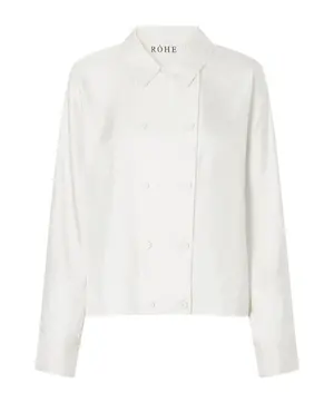 RÓHE Double-breasted Silk-satin Blouse - No