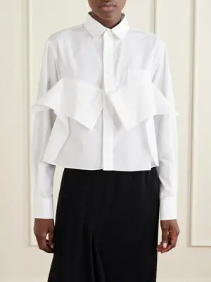 Sacai Ruffled Cropped Shirt