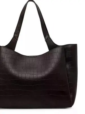 Dkny Crocodile-effect Tote Bag - Brown