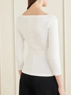 FLORE FLORE Steffi Ribbed Organic Cotton-jersey T-shirt
