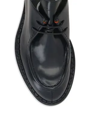 Santoni X 10 Corso Como Leather Derby Shoes