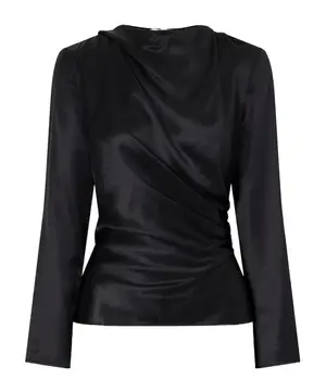 Loulou De Saison Satin Top - Black