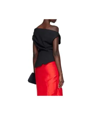RÓHE Off-the-shoulder Draped Jersey Blouse