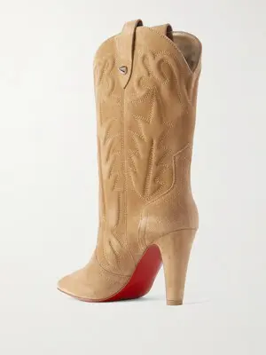 CHRISTIAN LOUBOUTIN Suede Knee Boots