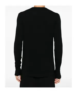 THOM KROM Raw-edge Crew-neck Sweater