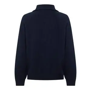 Prada Darknavy Halfzip Collar Knit Sweater - Blue