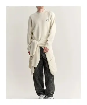 Maison Kitsuné Fox Head Milano Lambswool Jumper - Ecru