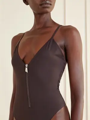 Attico Half-zip One-piece Swimsuit