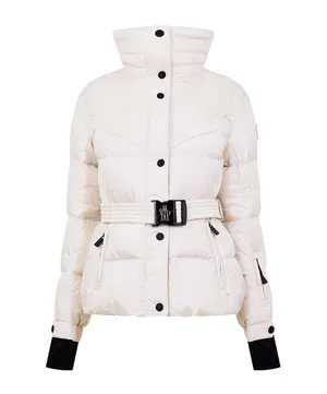 Moncler Stand Collar Belted Down Jacket - No