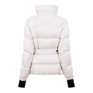 Moncler Stand Collar Belted Down Jacket