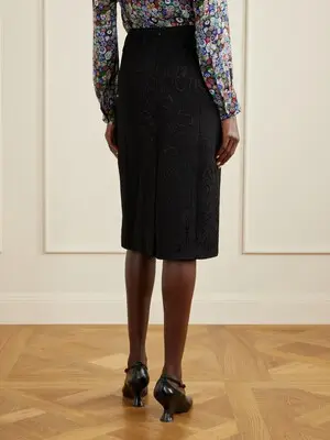 Dries Van Noten Motif Matelassé Jacquard Midi Skirt